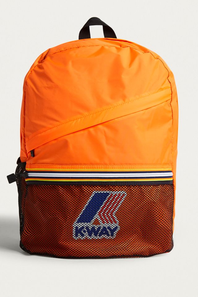 K-Way Orange Packable Backpack | Urban Outfitters UK