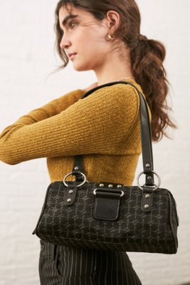 iets frans... Black Monogram Bowler Bag | Urban Outfitters UK