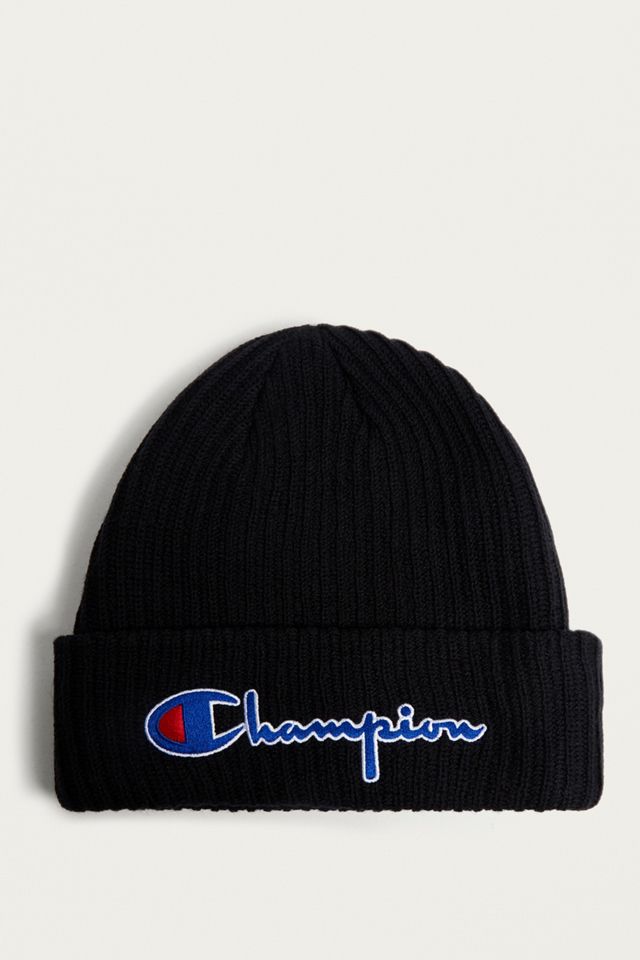 Champion Logo Script Beanie | Urban Outfitters UK
