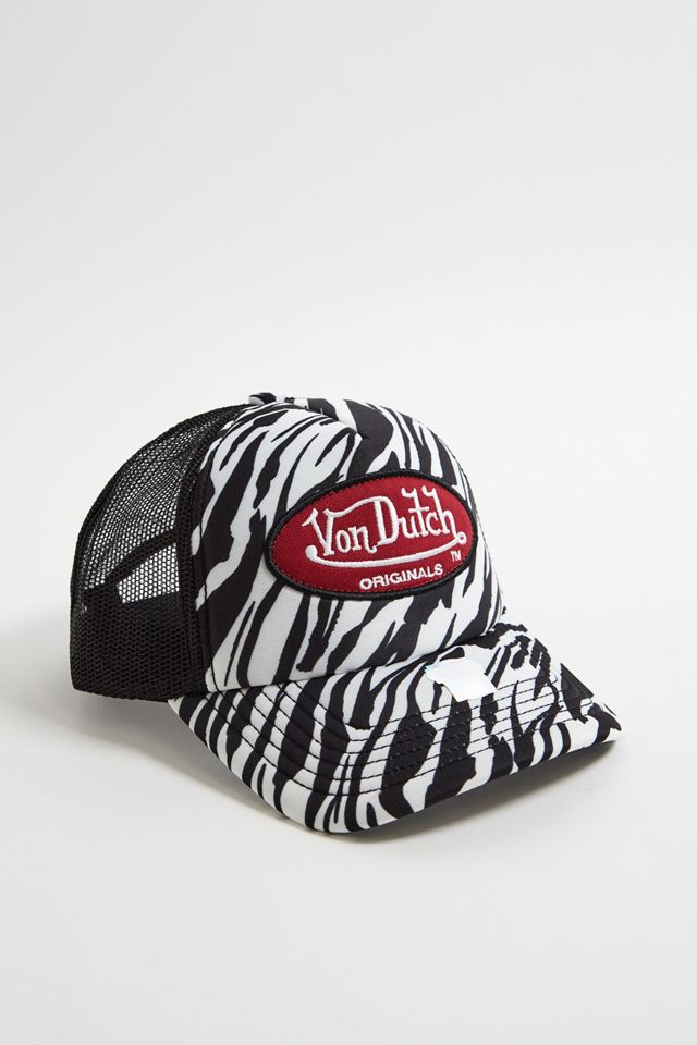 Von Dutch Zebra Print Trucker Hat | Urban Outfitters UK