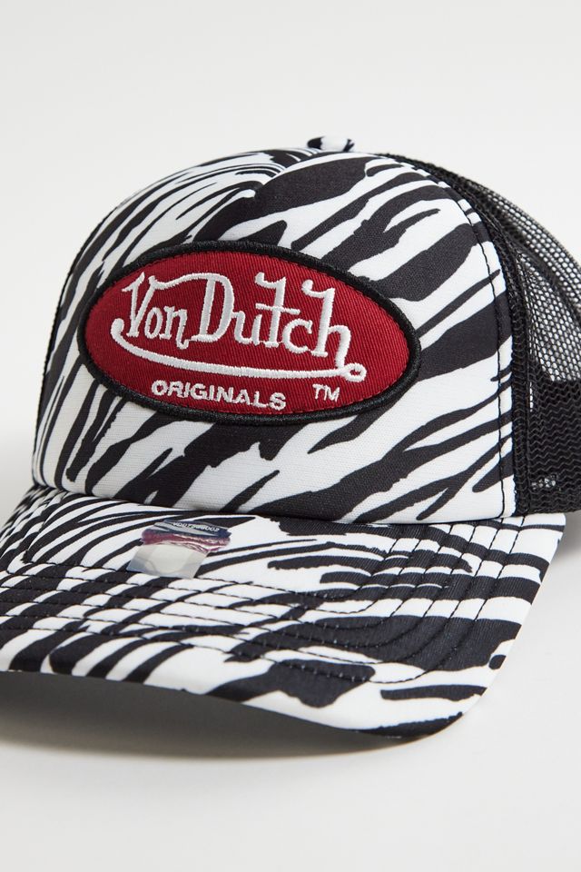 Von Dutch Zebra Print Trucker Hat | Urban Outfitters UK