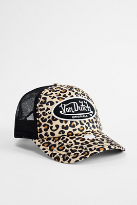 Von Dutch UO Exclusive Leopard Trucker Cap | Urban Outfitters FR