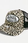 Von Dutch Leopard Print Trucker Tampa Hat | Urban Outfitters UK