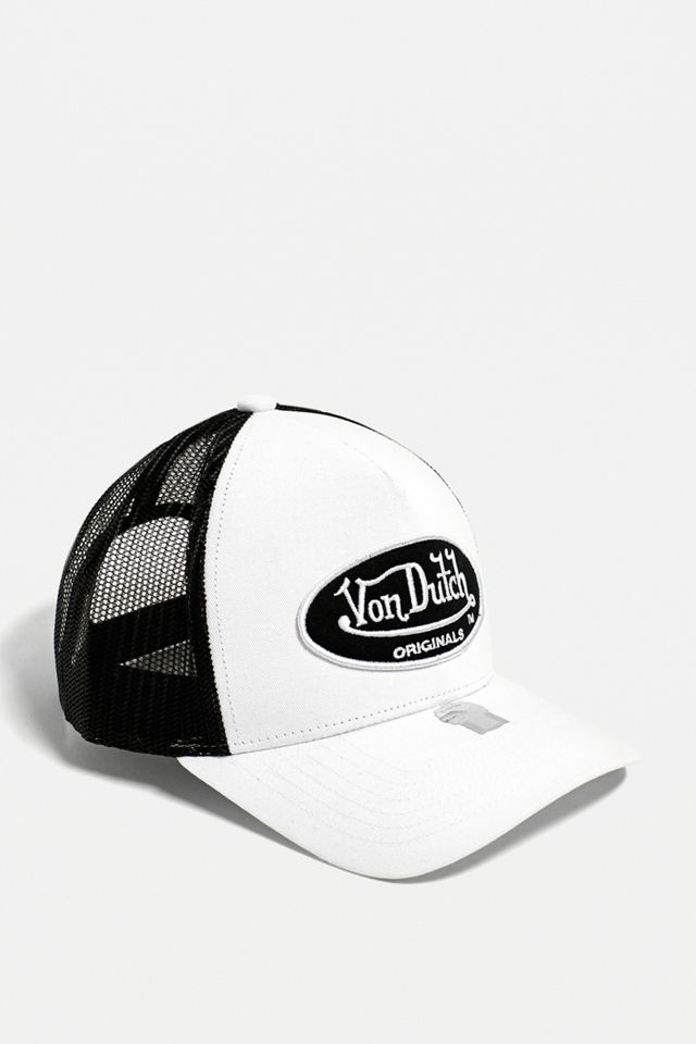 Von Dutch White & Black Trucker Hat | Urban Outfitters UK
