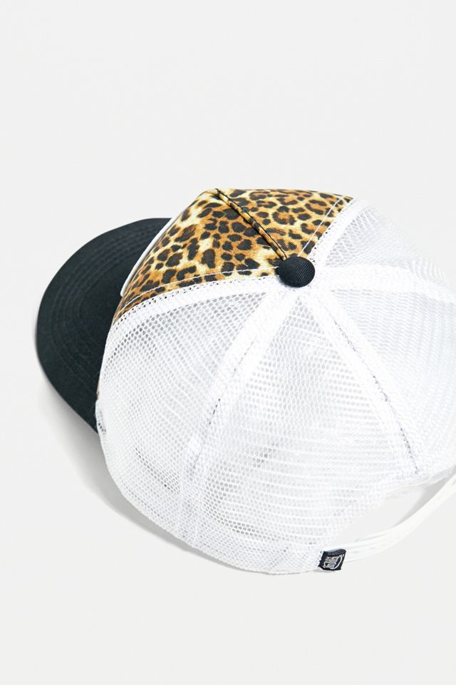 Von Dutch Leopard Print Canvas Trucker Hat | Urban Outfitters UK