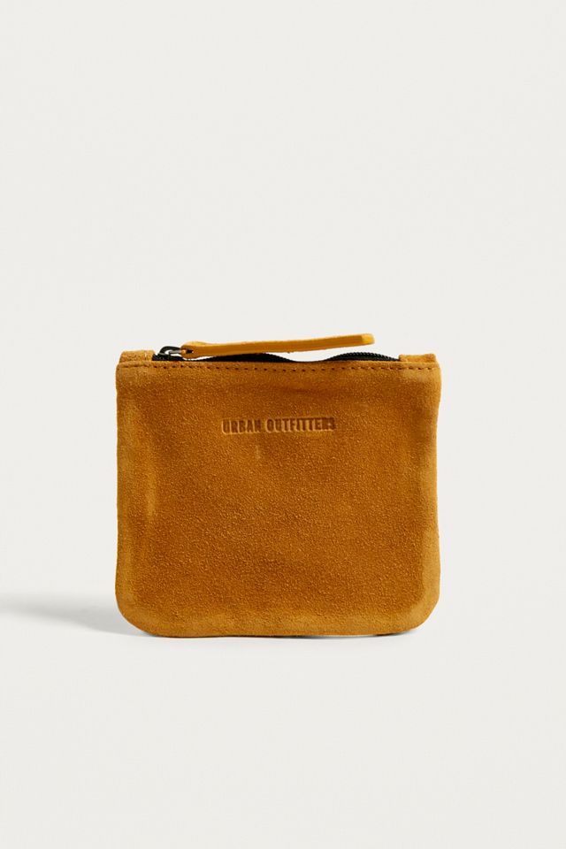 UO Small Suede Dark Yellow Pouch | Urban Outfitters UK