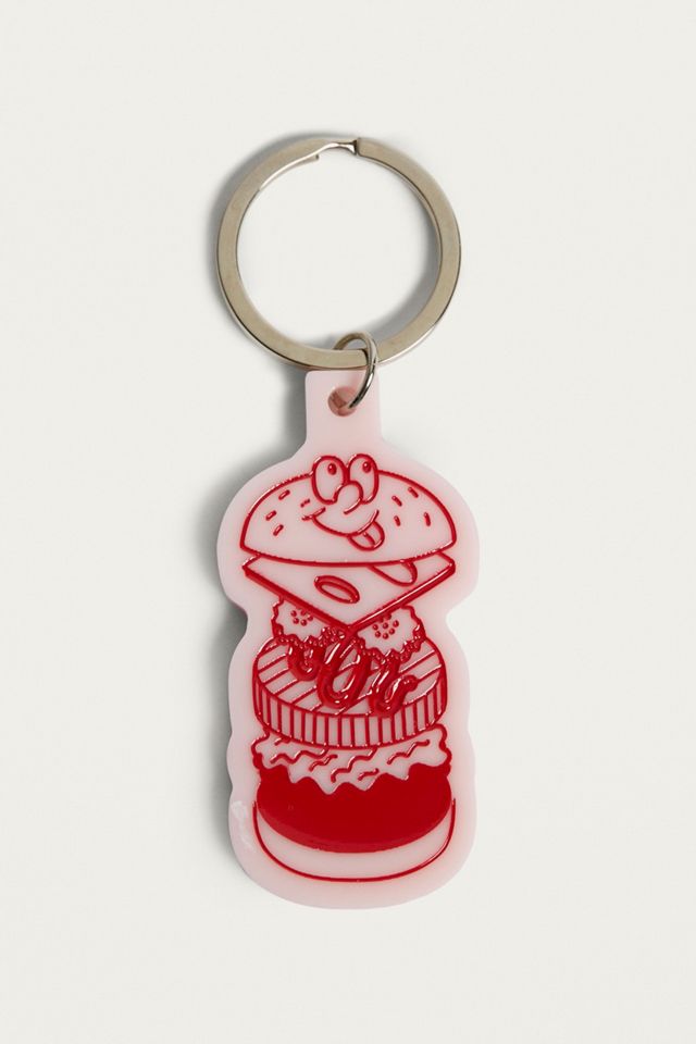Lazy Oaf Big Burger Keyring | Urban Outfitters UK