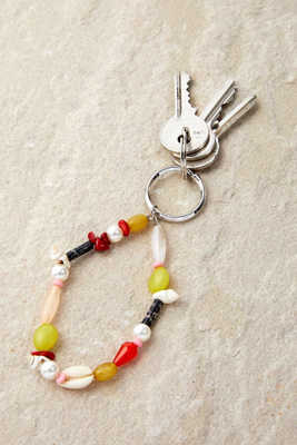 UO Beaded Shell Keyring | Urban Outfitters UK