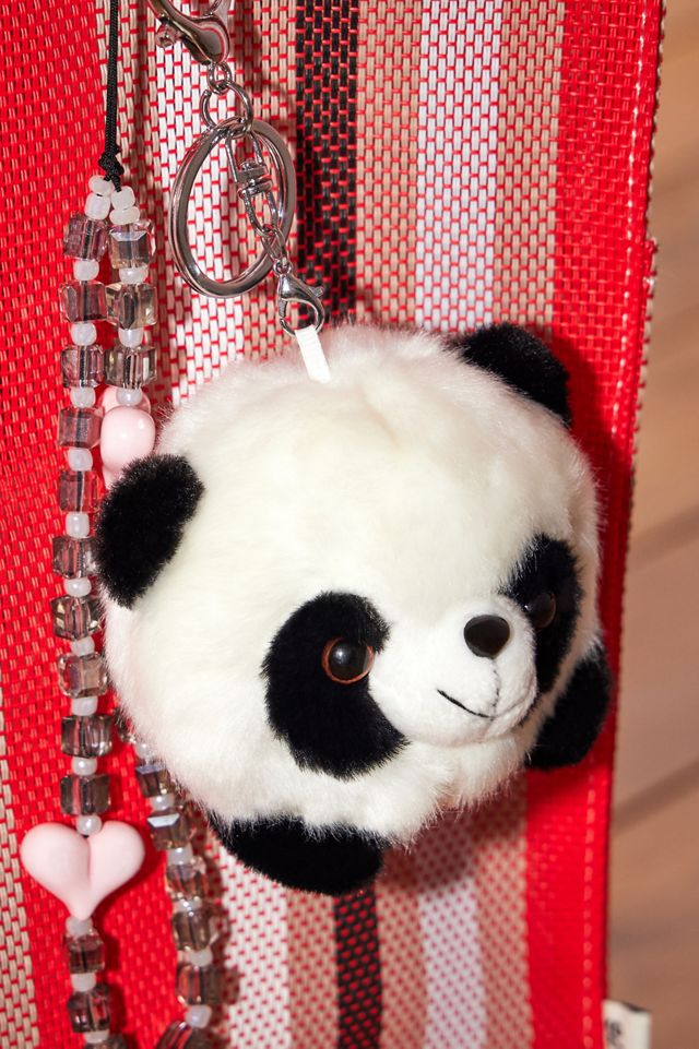 Panda Fluffy Keyring | Urban Outfitters UK