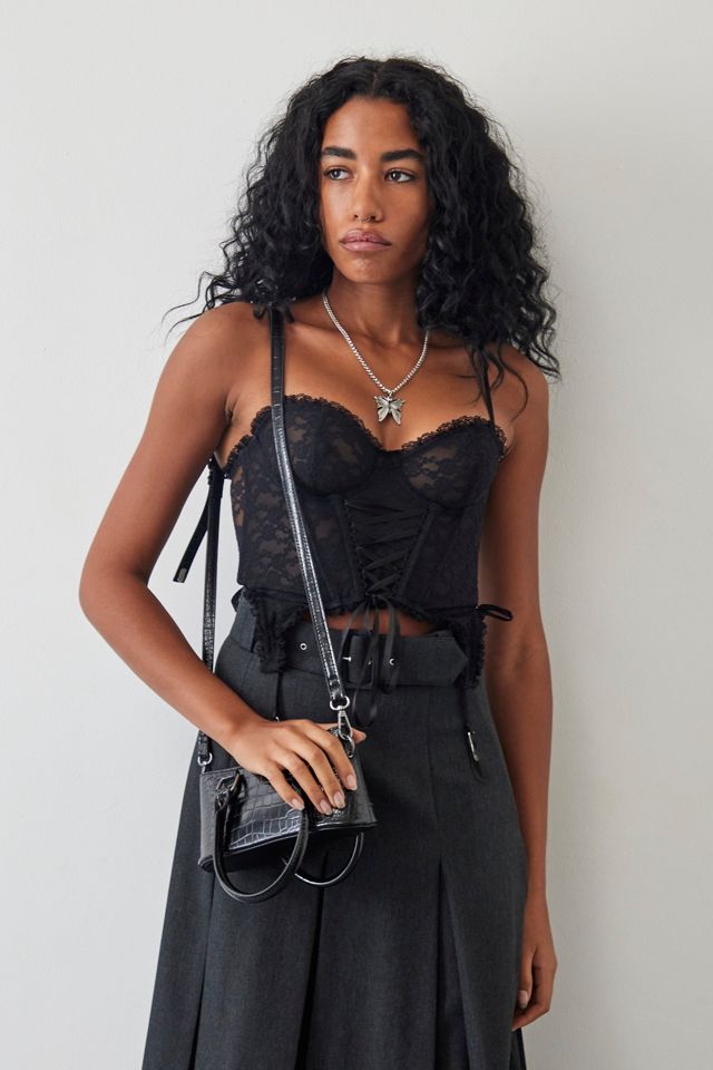 UO Mini Faux Croc Bag | Urban Outfitters UK