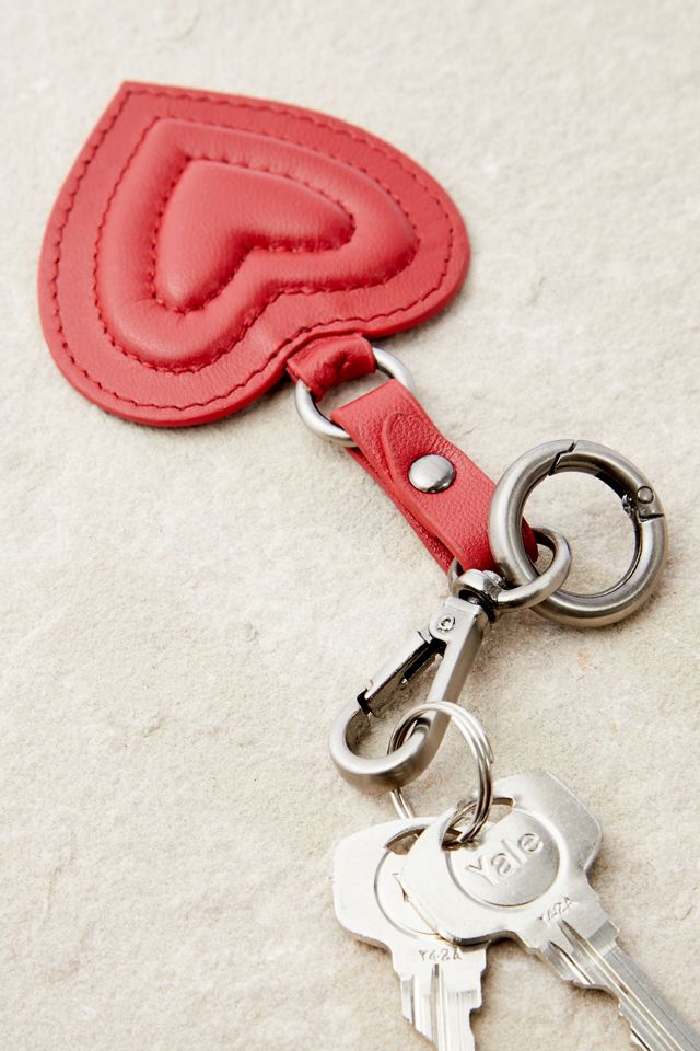 Leather Heart Keyring | Urban Outfitters UK