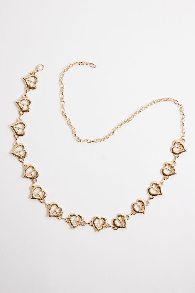 UO Heart Chain Belt | Urban Outfitters UK
