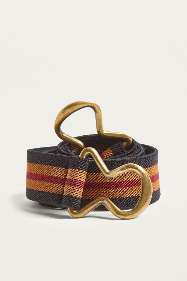 Striped Elastic Clip Belt | Urban Outfitters UK