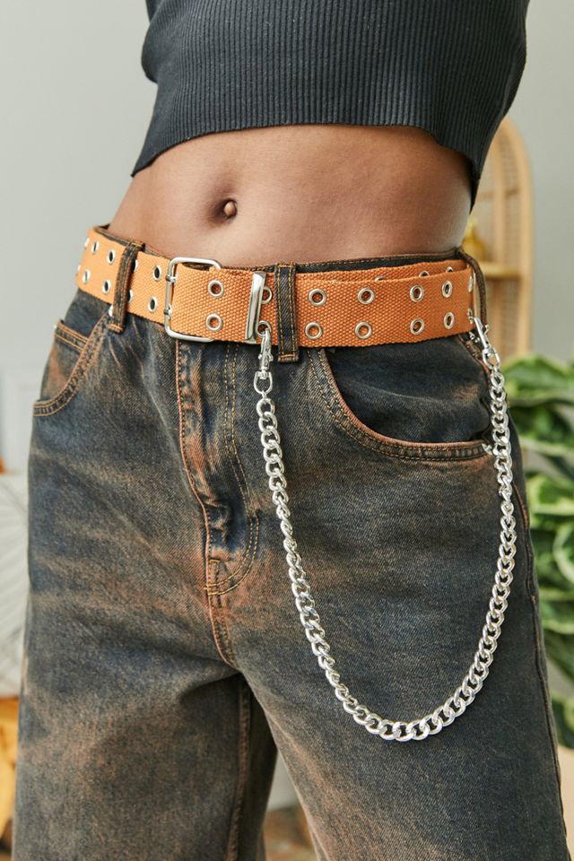 UO Eyelet & Chain Belt | Urban Outfitters UK