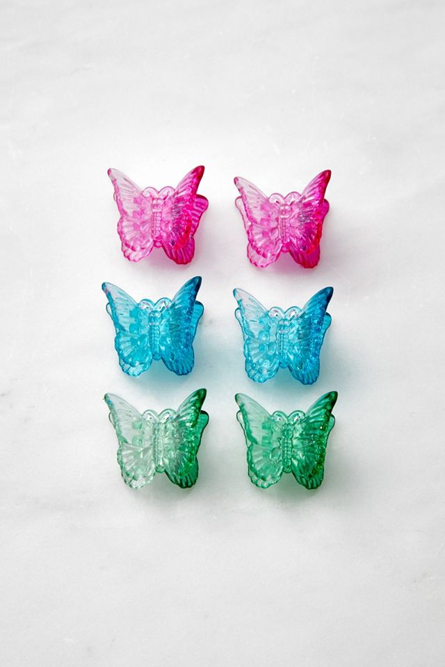 Bright Butterfly Hair Clip Set | Urban Outfitters UK