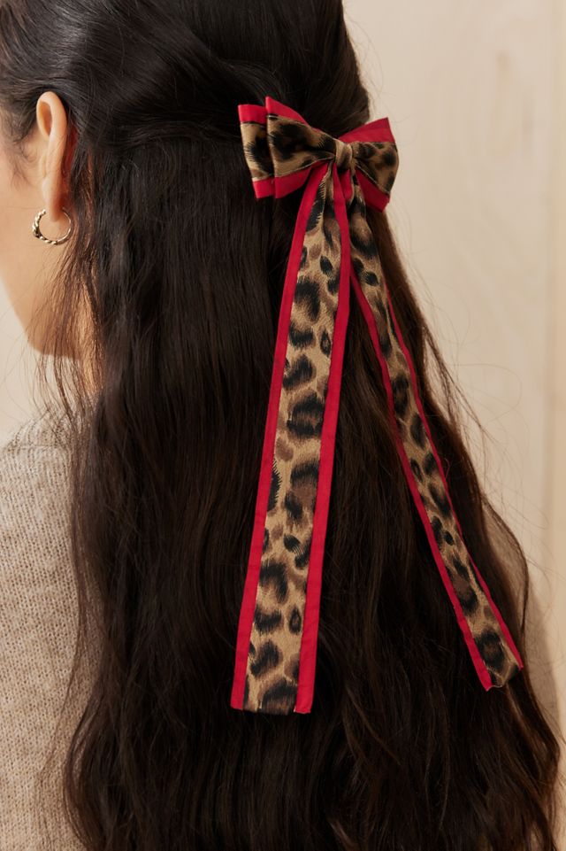 Lazo Largo para el Cabello con Estampado de Leopardo | Urban Outfitters ES