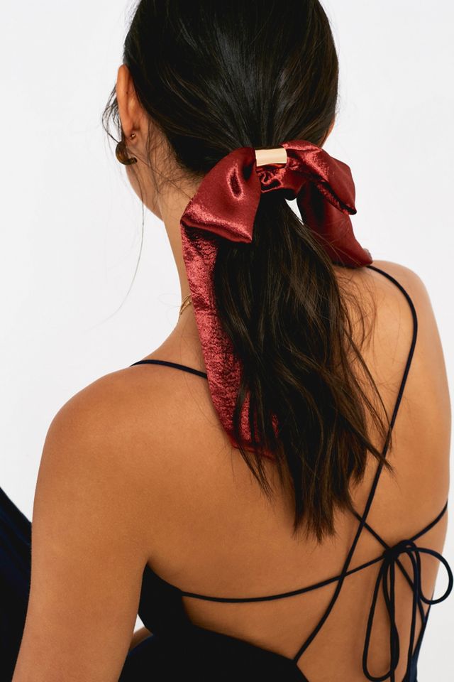 Metal Bow Scrunchie | Urban Outfitters UK