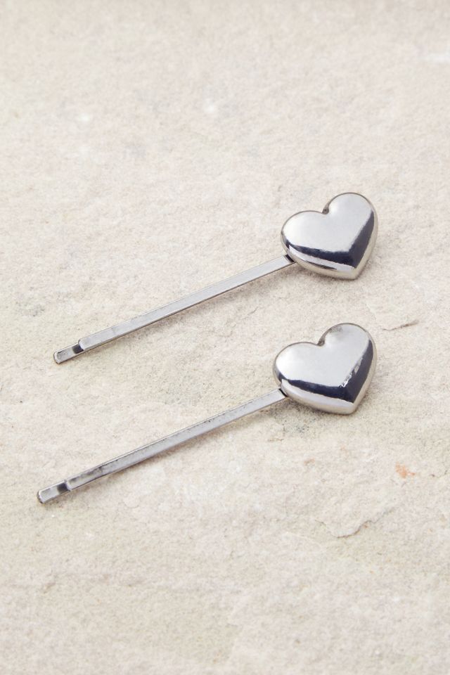 3D Heart Slide Clips 2-Pack | Urban Outfitters UK