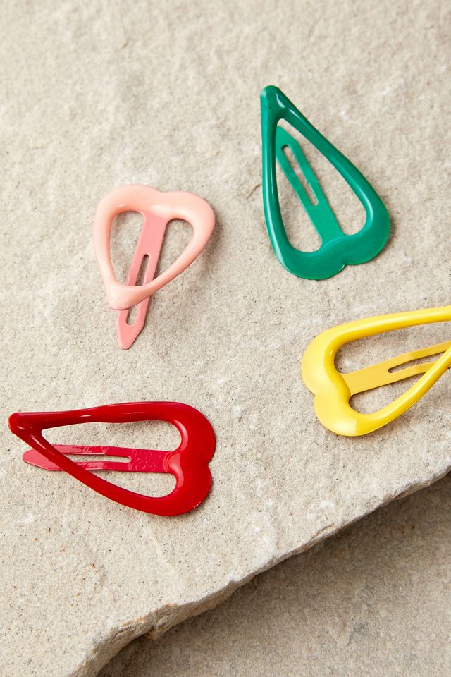 Multicoloured Heart Clips 3-Pack | Urban Outfitters UK
