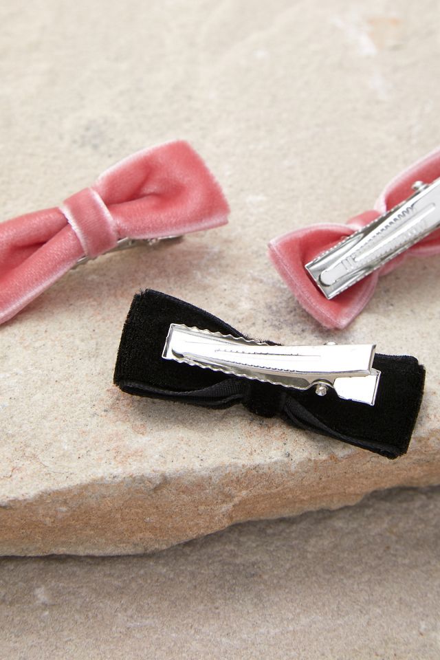 Mini Velvet Hair Clips 4-Pack | Urban Outfitters UK