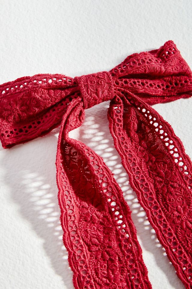 Long Lace Hair Bow | Urban Outfitters UK