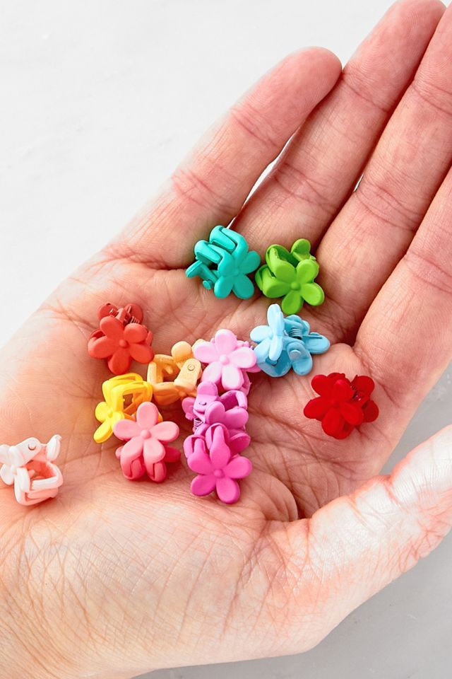 Multicoloured Mini Flower Hair Clip Set | Urban Outfitters UK