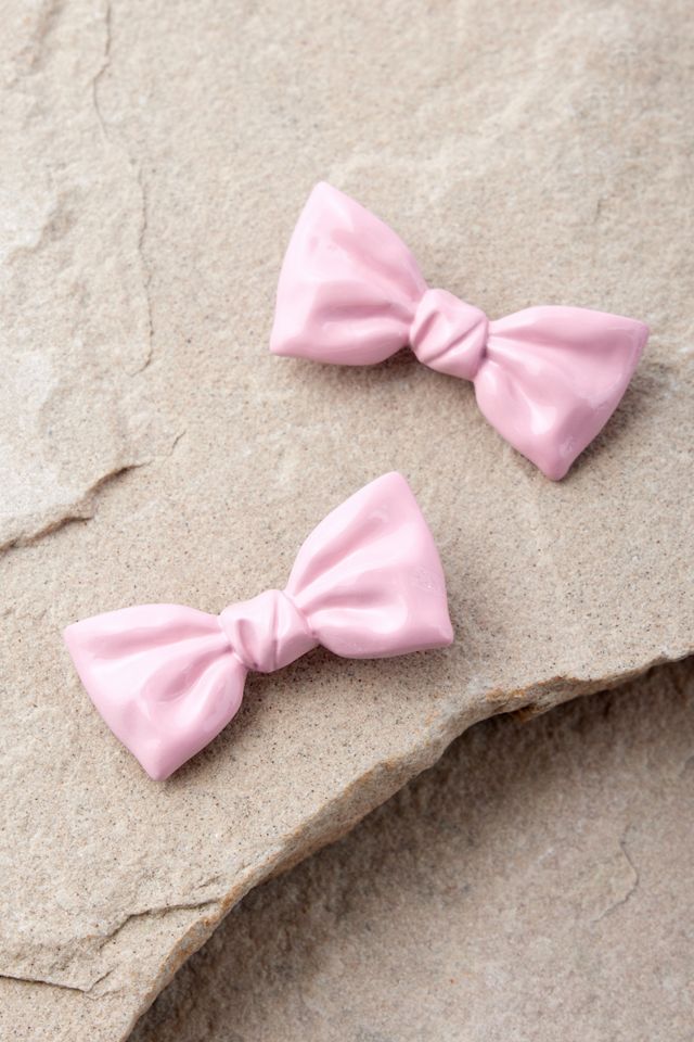 Plastic Bow Hair Clips 2-Pack | Urban Outfitters UK