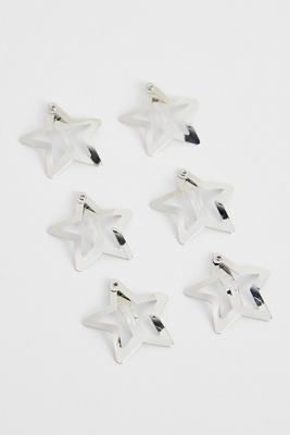 Star Snap Hair Clips 6-Pack | Urban Outfitters UK