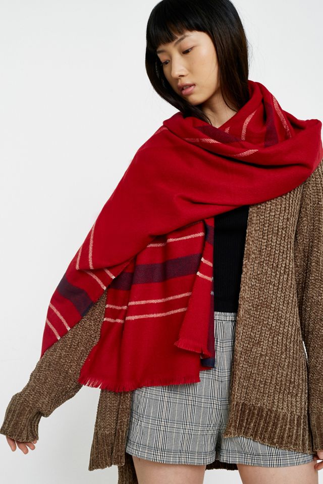 Red Checked Scarf | Urban Outfitters DE