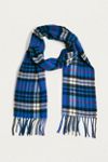 Bright Blue Checked Scarf | Urban Outfitters UK