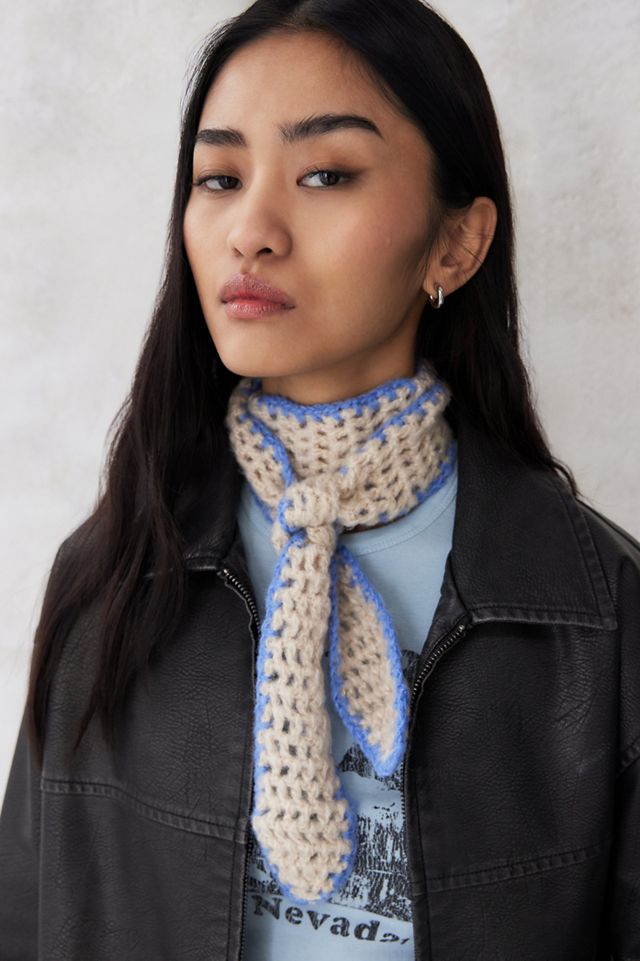 UO Contrast Knit Skinny Scarf | Urban Outfitters UK