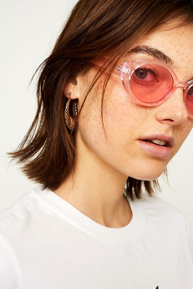 Squashed Oval Sunglasses | Urban Outfitters UK