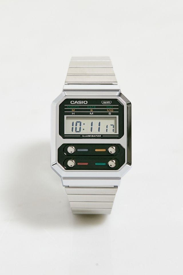 Casio A100WE Silver Watch | Urban Outfitters UK