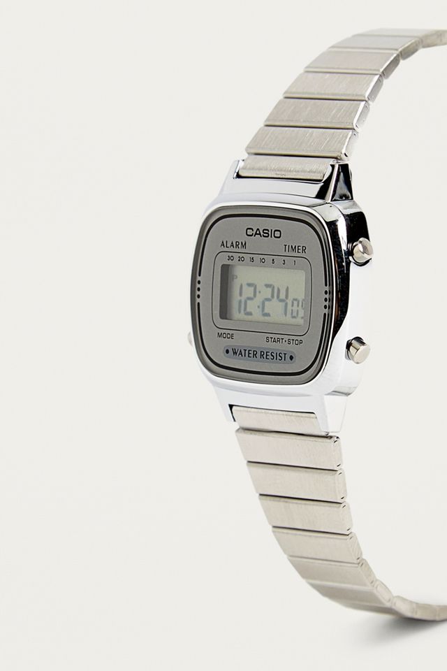 Casio Silver Face Digital Watch | Urban Outfitters UK