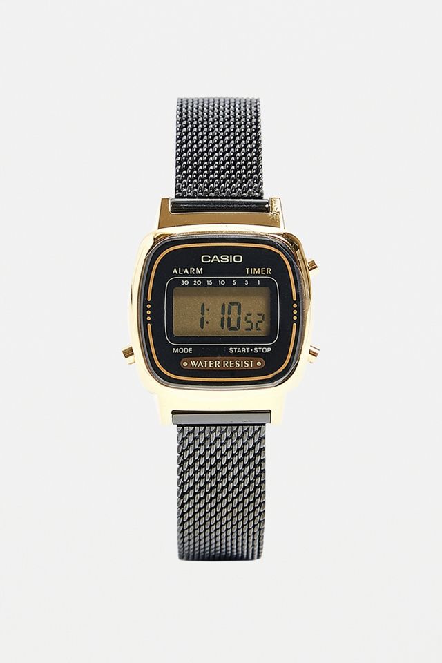 Casio Black Mesh Band Watch | Urban Outfitters UK