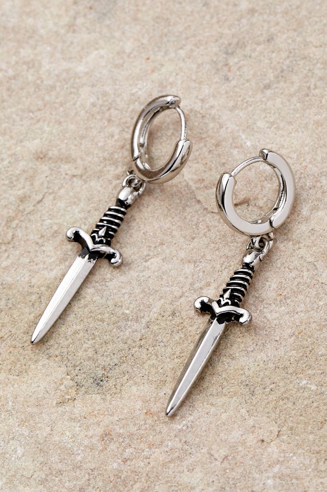 Silence + Noise Dagger Cross Drop Earrings | Urban Outfitters UK