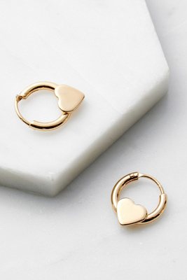 Small Heart Hoop Earrings | Urban Outfitters UK