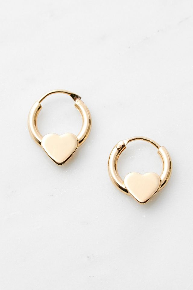 Small Heart Hoop Earrings | Urban Outfitters UK