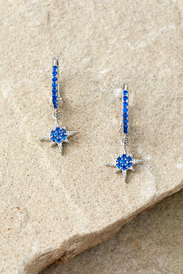 Bijoux De Mimi Emi Blue Huggie Hoop Earrings | Urban Outfitters UK