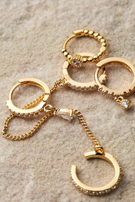 Bijoux De Mimi – Zusammenpassendes Creolen-Set mit Kristallen | Urban ...