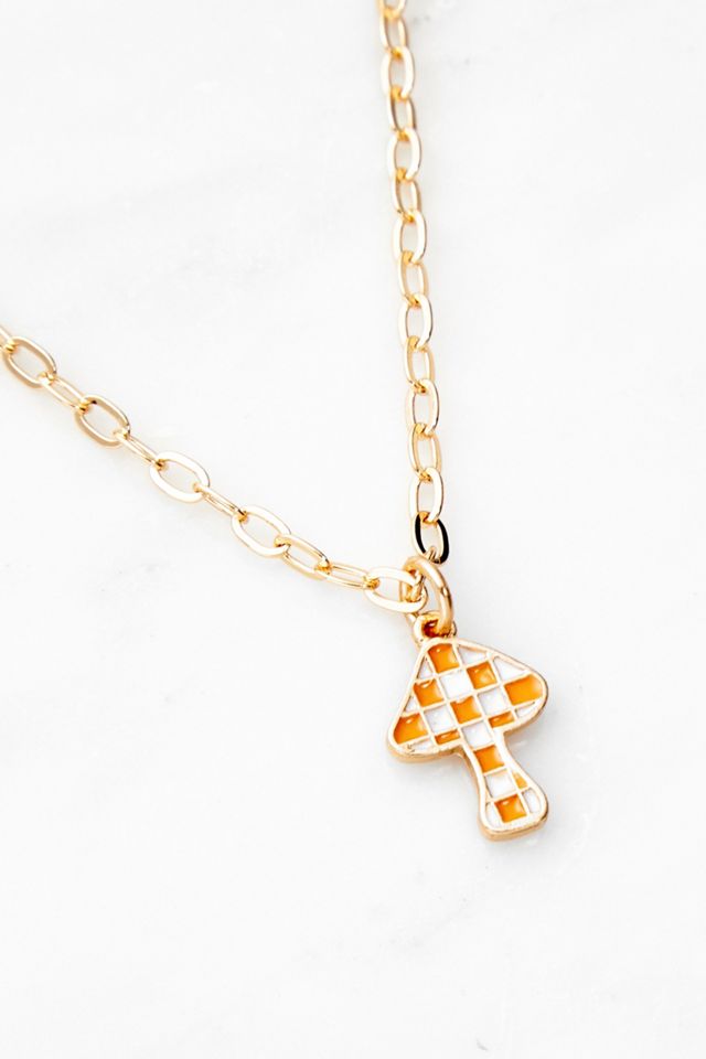 Enamel Checkered Pendant Necklace | Urban Outfitters UK