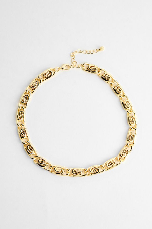 Silence + Noise Spiral Link Chain Choker Necklace | Urban Outfitters UK