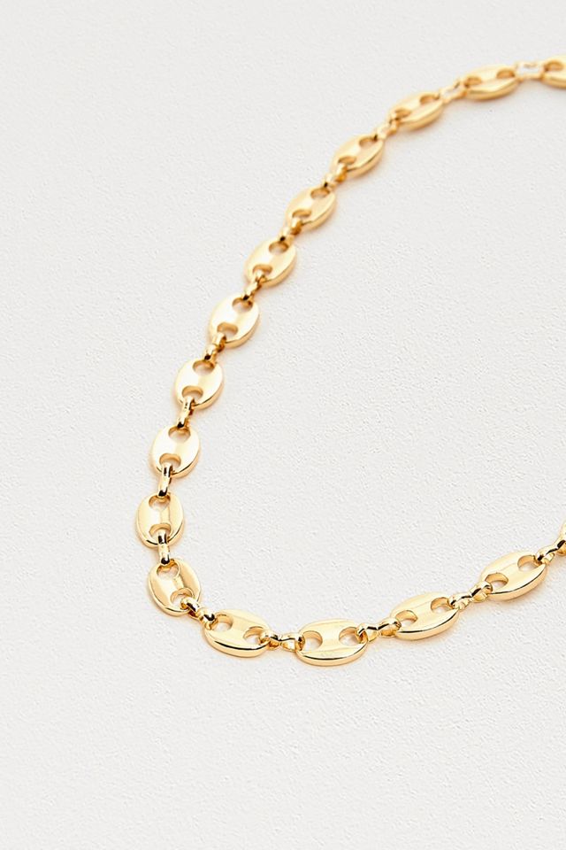 Gold Button Chain Necklace | Urban Outfitters UK