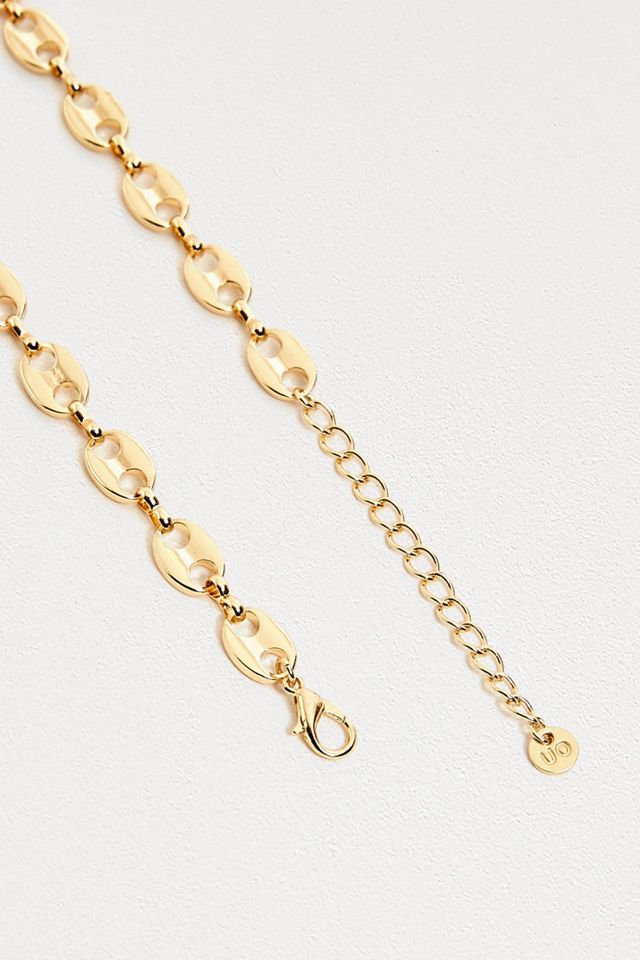 Gold Button Chain Necklace | Urban Outfitters UK