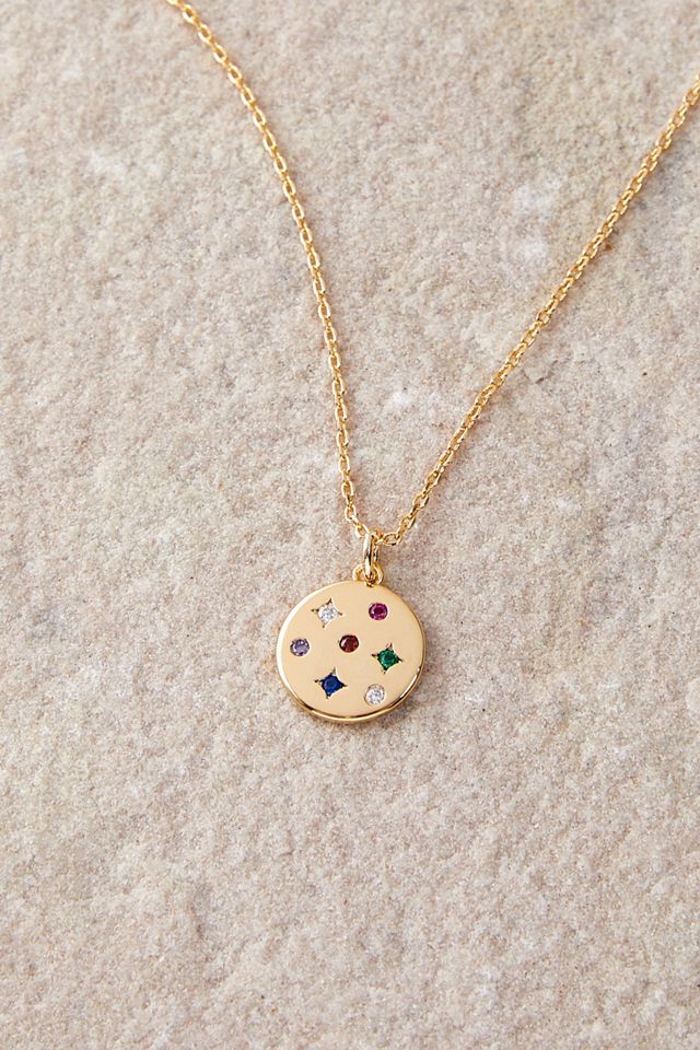 Estella Bartlett Mixed CZ Coin Necklace | Urban Outfitters UK
