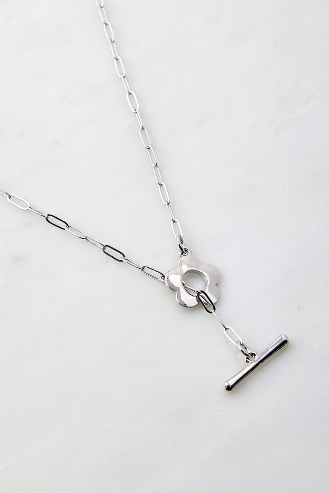 Floral T-Bar Lariat Necklace | Urban Outfitters UK