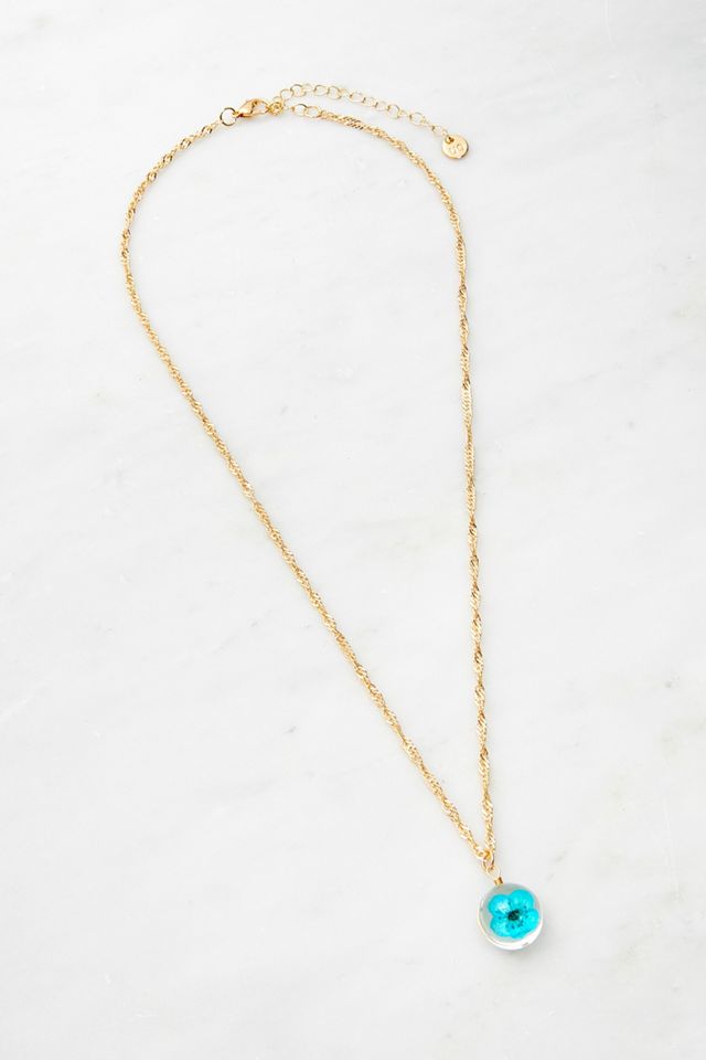 Pressed Flower Rope Chain Necklace | Urban Outfitters UK