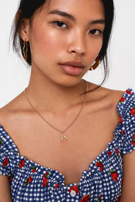 Small Initial Necklace A | Urban Outfitters UK