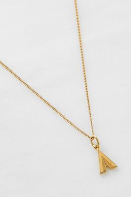 Rachel Jackson London A Initial Pendant Gold Necklace | Urban Outfitters UK