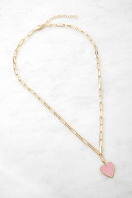 Image Gang Paperclip Heart Chain Necklace | Urban Outfitters UK